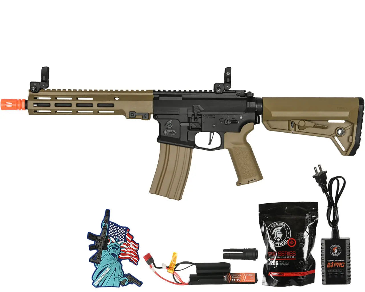 AEG Lancer Tactical Stalker M4 10" M-Loc Rail Electronic Trigger ...